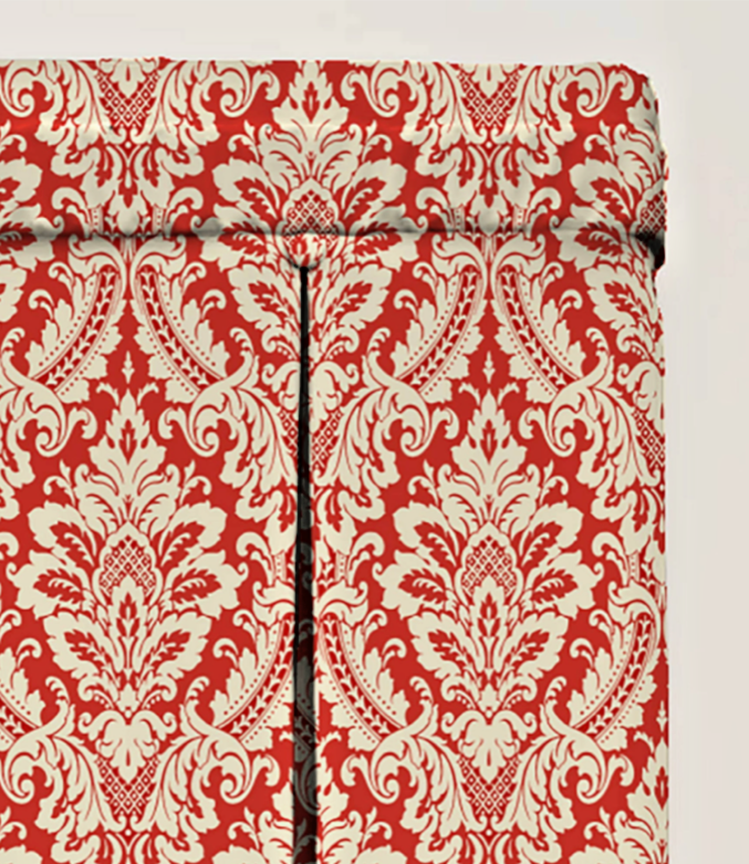 WAVERLY DONNINGTON BOX PLEAT ROD POCKET VALANCE RED 52" X 18" NEW | eBay