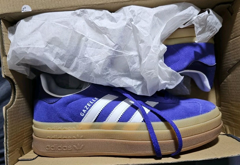 Adidas Gazelle Bold Energy Ink Sz 9 1/2 Purple Womens Sneakers Shoes ...