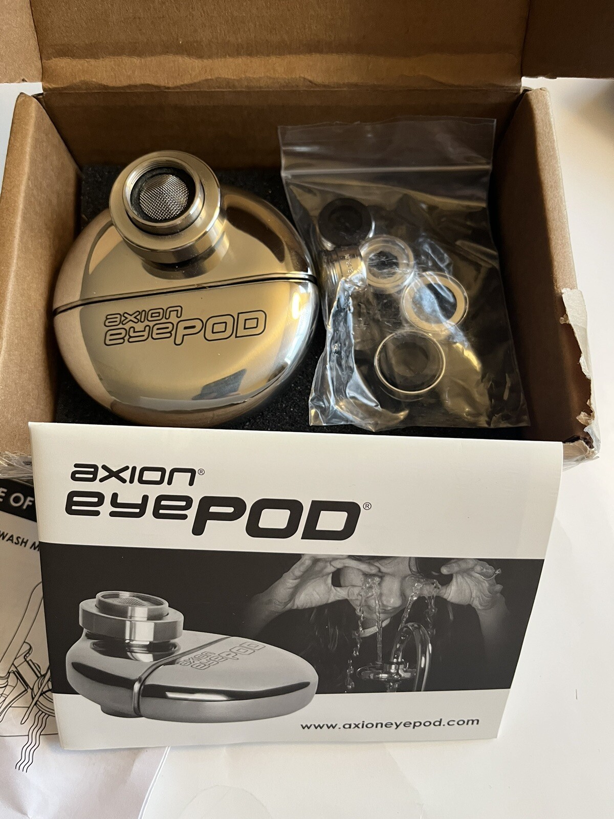 Haws 7620 Stainless Steel AXION- eyePOD- Faucet-Mounted Eye Wash for ...