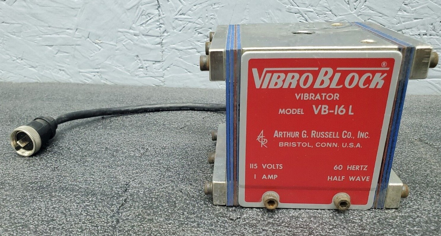 ARTHUR G RUSSELL CO VB-16L VIBROBLOCK VIBRATOR W/CORD, VIBRATORY FEED ...