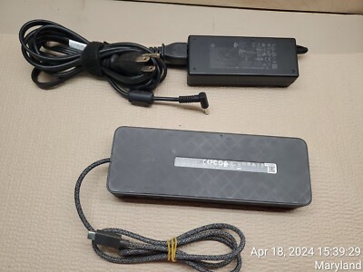 HP USB-C Universal Docking Station HSA-B005DS w/ 90W AC Adapter Power ...