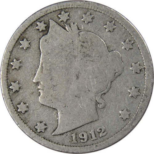 1912 D Liberty Head V Nickel 5 Cent Piece G Good 5c US Coin Collectible ...