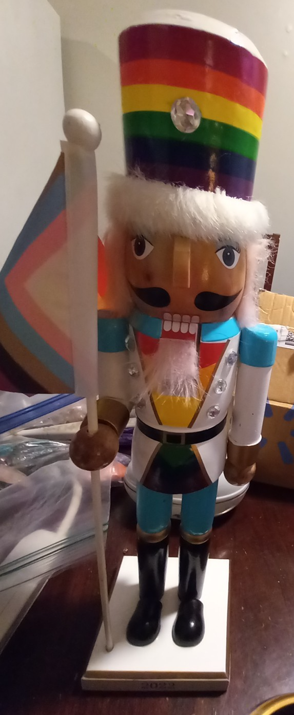Pride Soldier Nutcracker Figurine Gay Pride Nutcracker Christmas ...