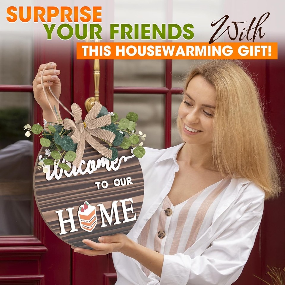 Interchangeable Welcome Sign – Signs for Front Door, Rustic Wooden | eBay