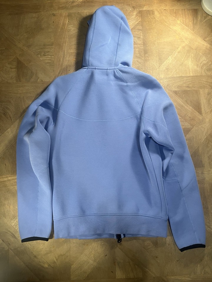 Nike Men's Tech Fleece Hoodie Light Blue Full Zip Gray, Size S | eBay
