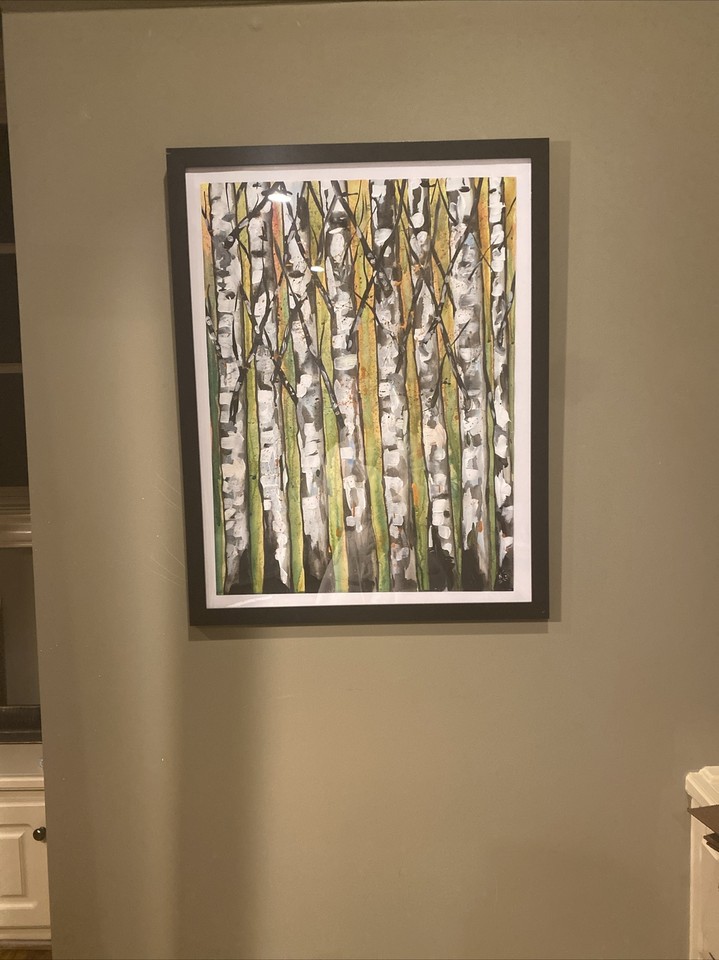 18/24 Original Painted On High Quality Paper, Abstract Birch Trees ...