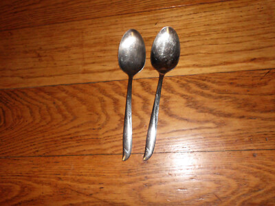 2 Oneida Community Stainless Twin Star Serving Spoons | eBay