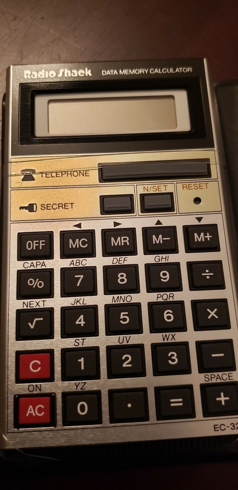 RADIO SHACK EC 321 Pocket Calculator Complete UNTESTED PROP ITEM ...