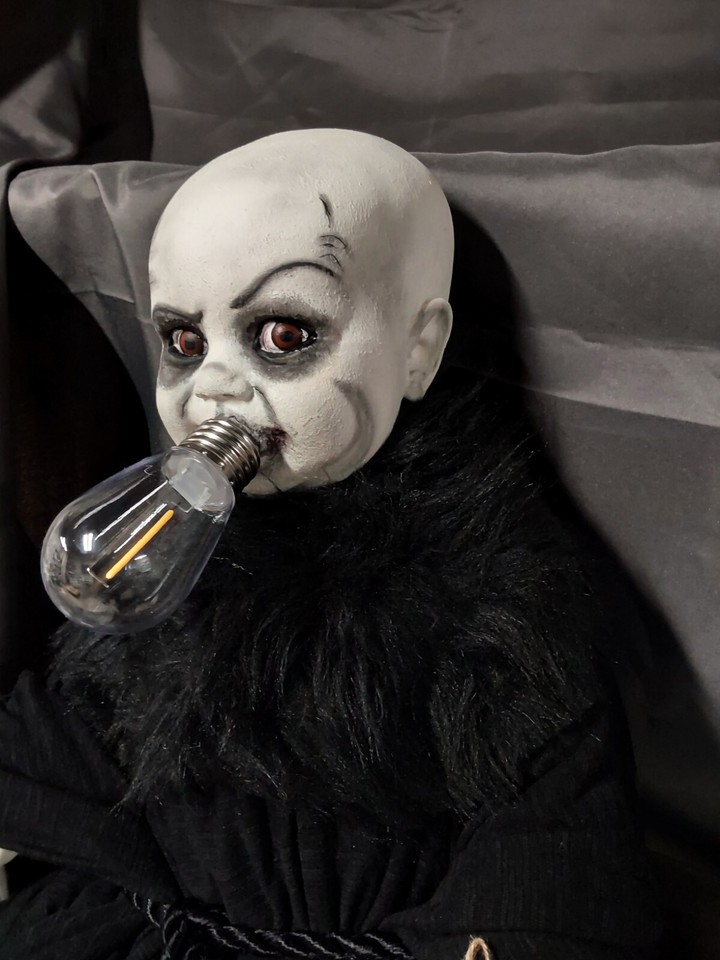 Sinisterly Sissy's 'Baby Uncle Fester ' Undead, Spooky, Creepy, 21 inch ...