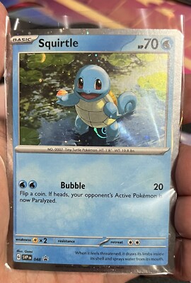 Pokémon 151 Promo Squirtle SVP 048 With Swirl 🌀- He’s 💩🌀Into Water!! | eBay