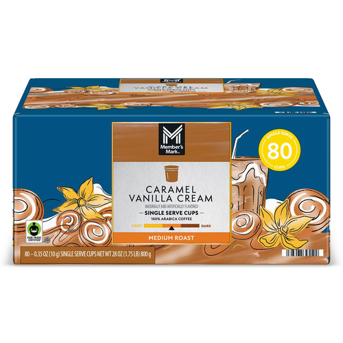 Member's Mark Medium Roast Coffee Pods, Caramel Vanilla Cream 80 ct. | eBay