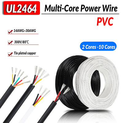UL2464 Multi-Core Power Wire 14-30 AWG Signal Control Cable 2/3/4/5/6/7 ...