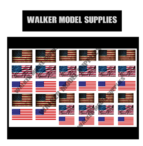 1/72 WW2 American flags on 100% cotton. model/diorama military (1) | eBay
