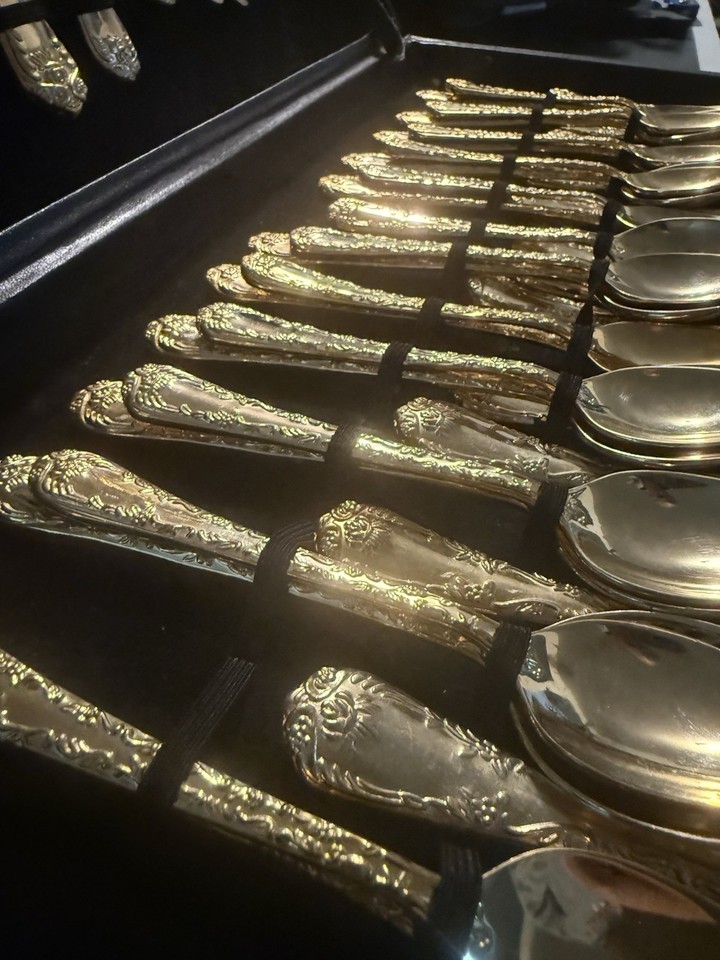 WM Rogers & Son Enchanted Rose Gold Plated Silverware Flatware 50 Pc | eBay