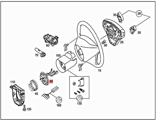 Genuine MERCEDES CL203 S203 W203 Clock spring contact 2034600149 | eBay