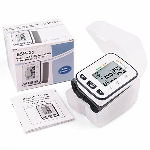 Automatic Digital Wrist Cuff Blood Pressure Monitor BP Machine Gauge ...