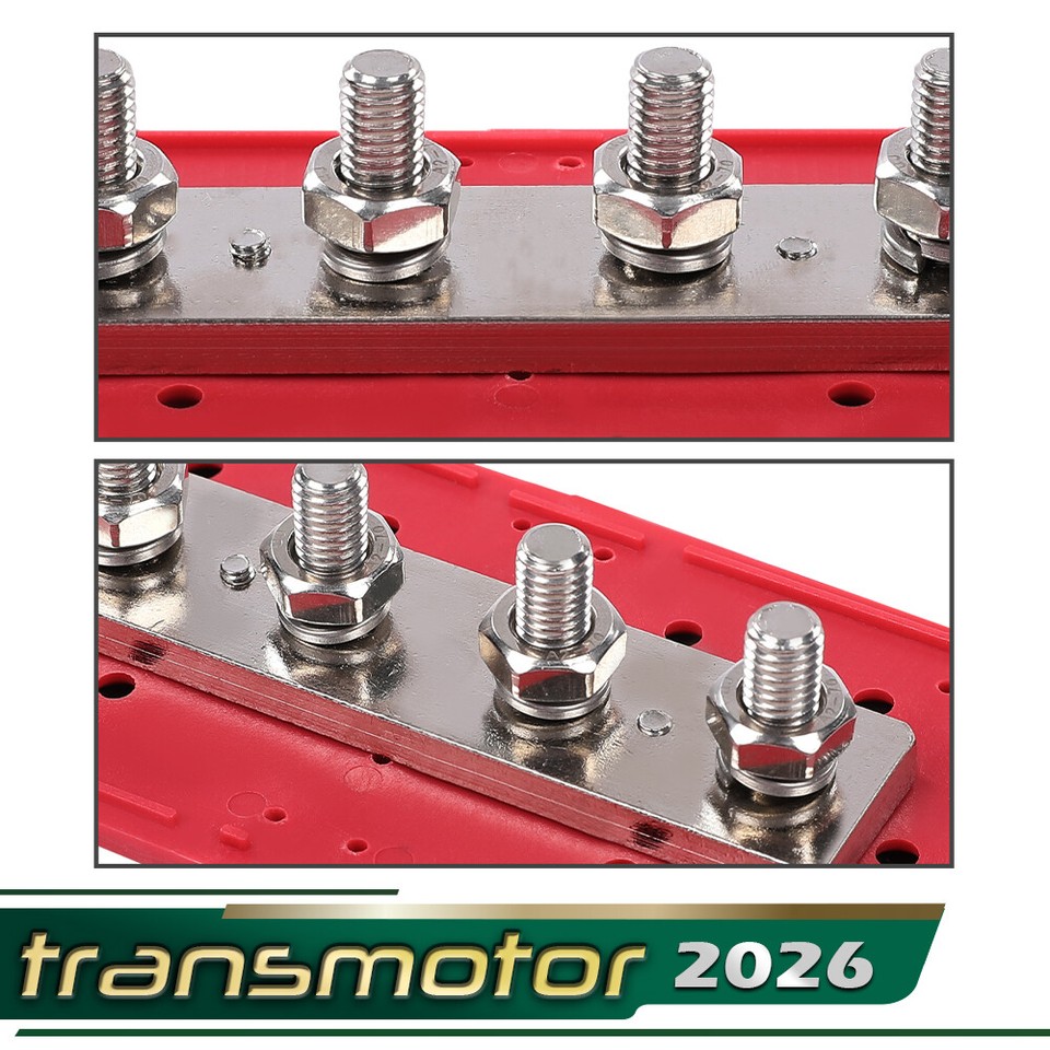 Heavy Duty 4 Way Bus Bar/Power Distribution Box Terminal Studs 300A 48V ...