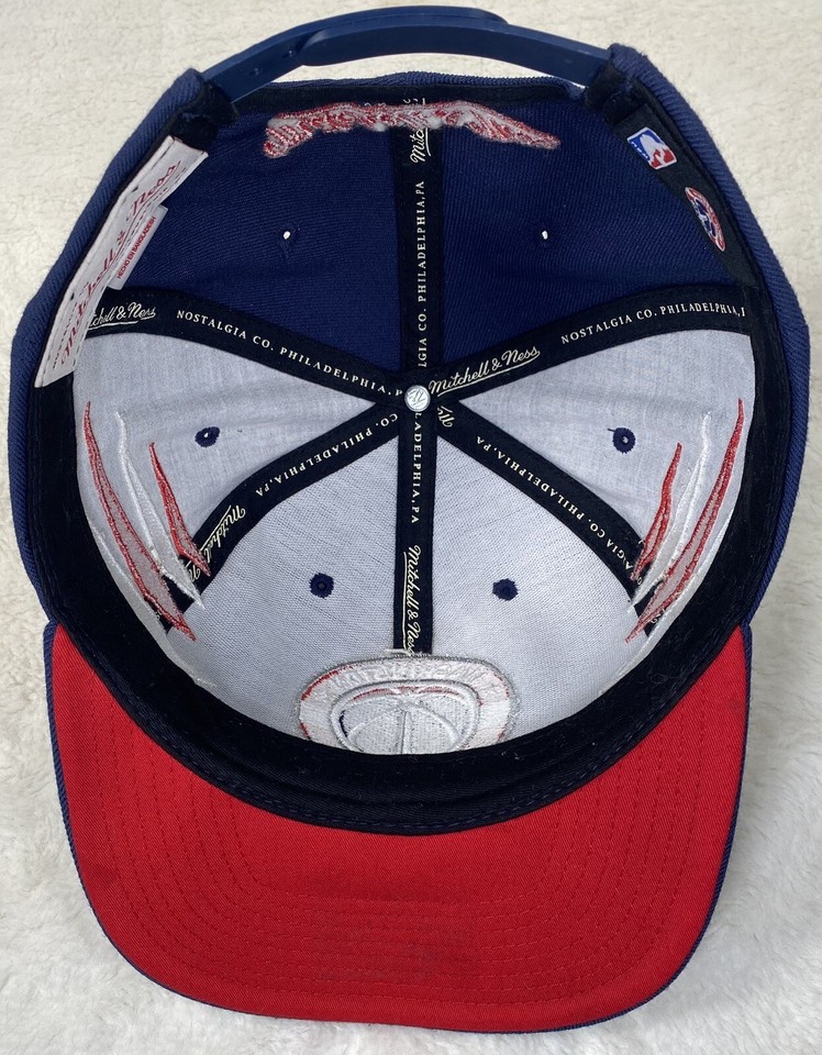Washington Wizards Hat Cap Snap Blue Red NBA Basketball Mitchell Ness ...
