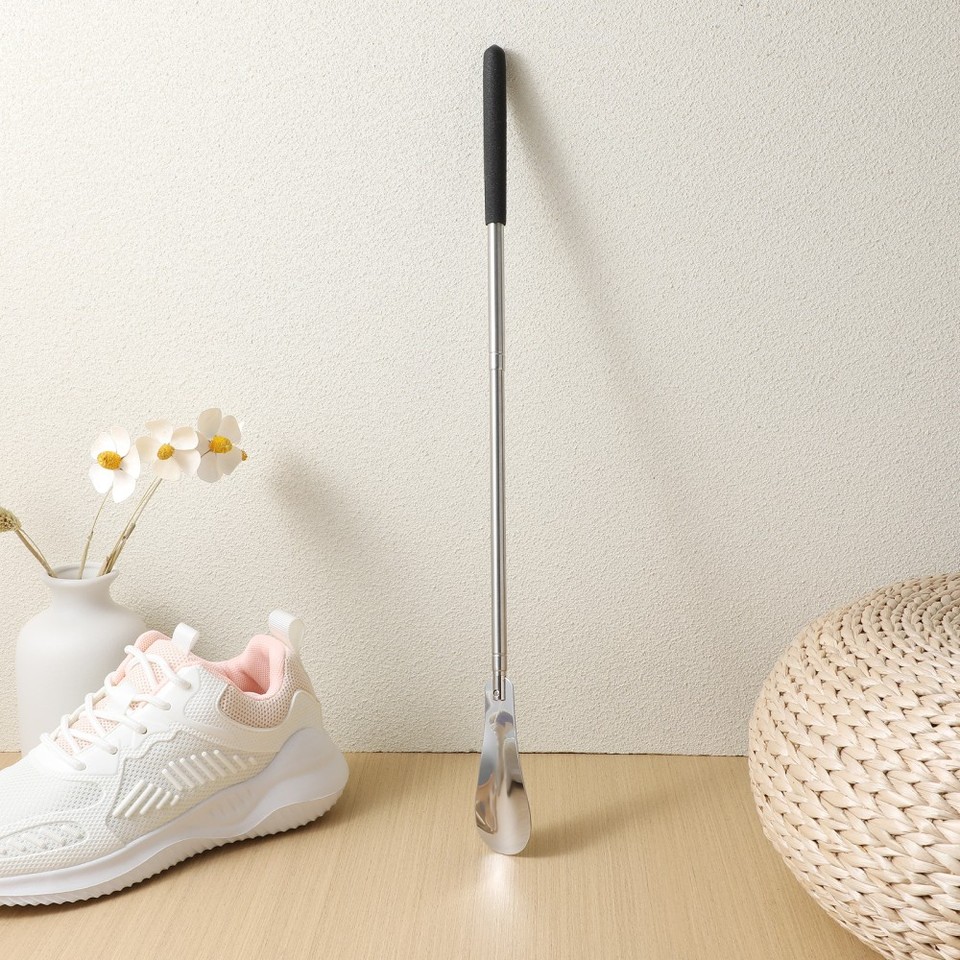 Shoe Wearing Aid Stainless Steel Shoehorn Miss Man Helper Metal ...