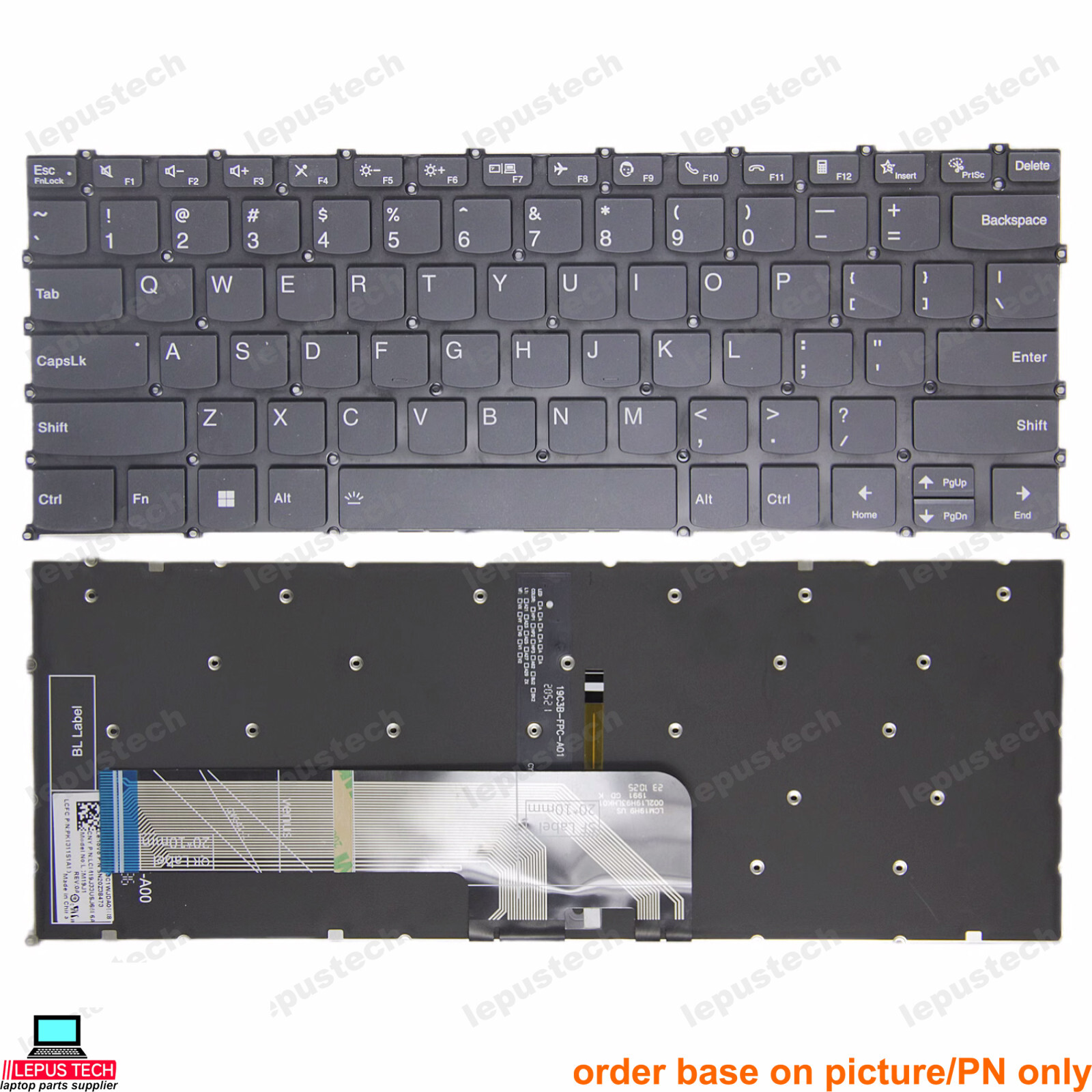 LENOVO IdeaPad 3-14ADA6 3-14ALC6 3-14ITL6 F10 call black backlit US ...