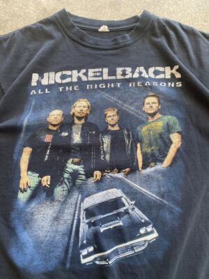 Nickelback band Rock tee basic black Graphic T shirt short sleeve tee ...