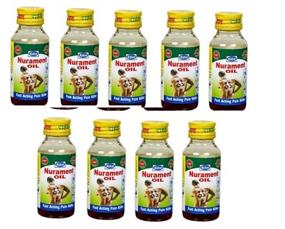 50ml x 9 Nurament Oil muscular joints pain neck back pain sprains cuts ...