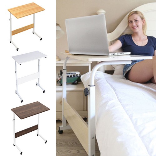 Height Adjustable Mobile Laptop Stand Computer Desk Table Over Sofa Bed ...