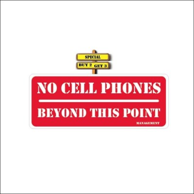 No Cell Phones Beyond This Point Management Decal Sticker | eBay