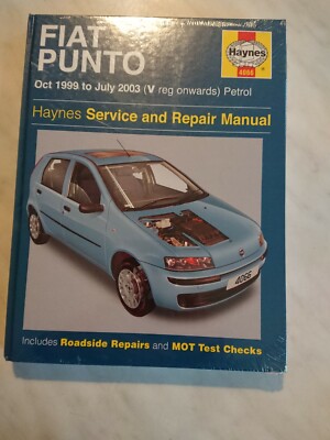 Fiat Punto, Haynes manual, new in pack,Haynes ref 4066 Years 99-03 ...