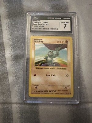 1999 Pokemon Base Set Machop Shadowless #52 CGC 7 Near Mint | eBay