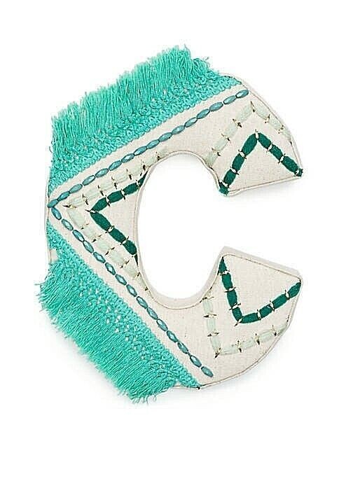 Lightning Bug Fabric Monogram Letter "C", 8" Tall x 6" Wide x 1.5" Deep ...