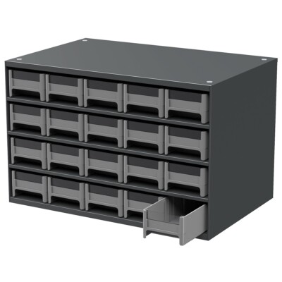 Akro-Mils 19320 Drawer Bin Cabinet With 20 Drawers, Steel, Polystyrene ...
