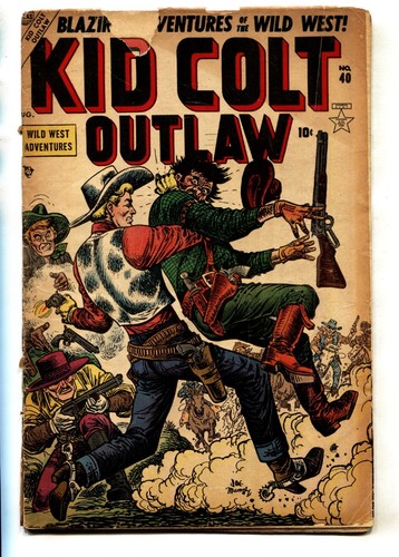 Kid Colt Outlaw #40-- 1954-- Black Rider-- Atlas-- Western--comic book ...