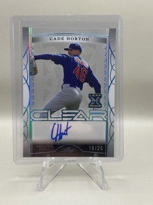 2022 Leaf Trinity Clear #CA-DP1 Cade Horton Blue Auto /25 Chicago Cubs ...