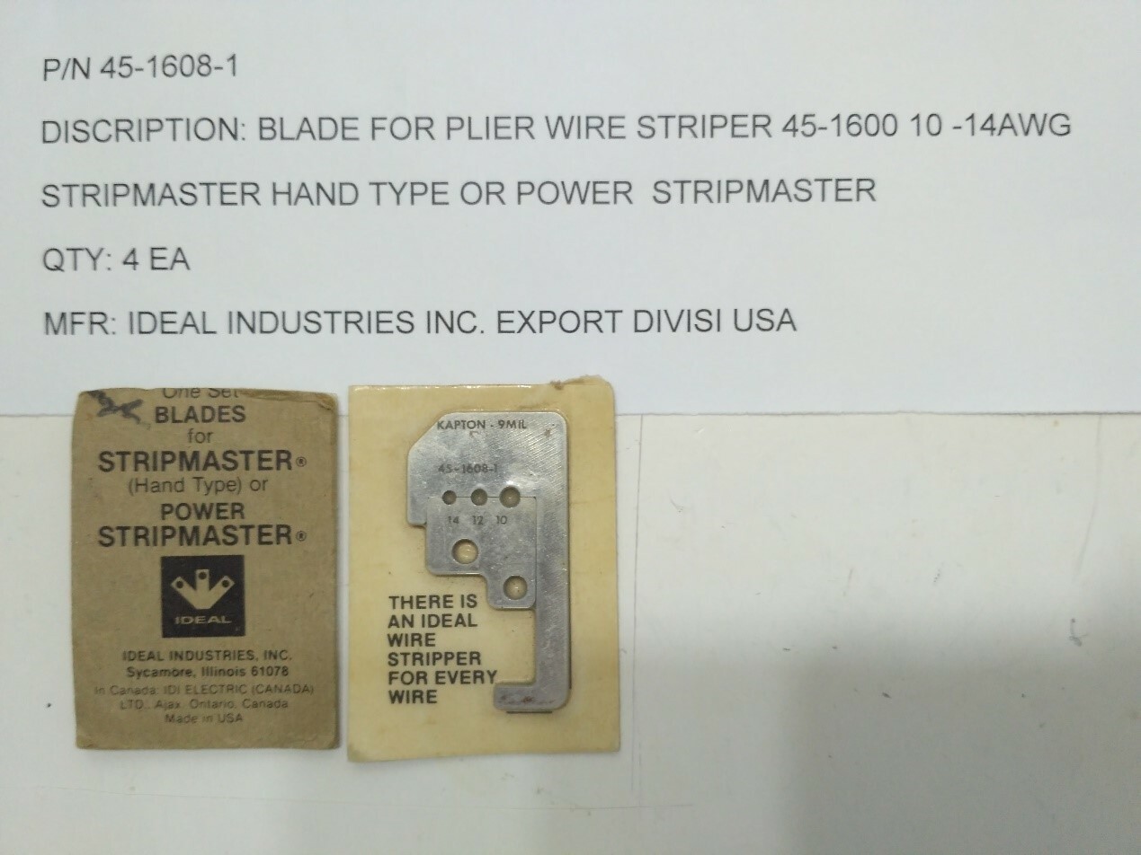 P/N 45-1608-1 Custom Stripmaster Replacement Blade Set wire stripper 10 ...