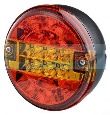 12v/24v LED Rear Round Hamburger Tail Light Lamp Lorry Truck Car Van ...