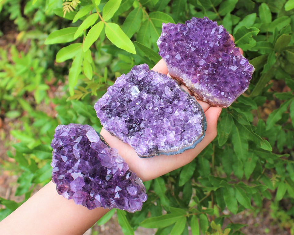 Amethyst Crystal Cluster Natural Specimens: Choose Size (Natural Druze ...