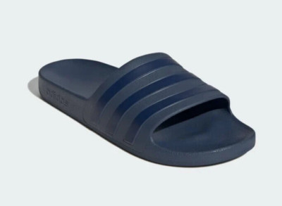 NEW Adidas Adilette Aqua Core Navy Blue Slides Men's Size 13/Women's 14 ...