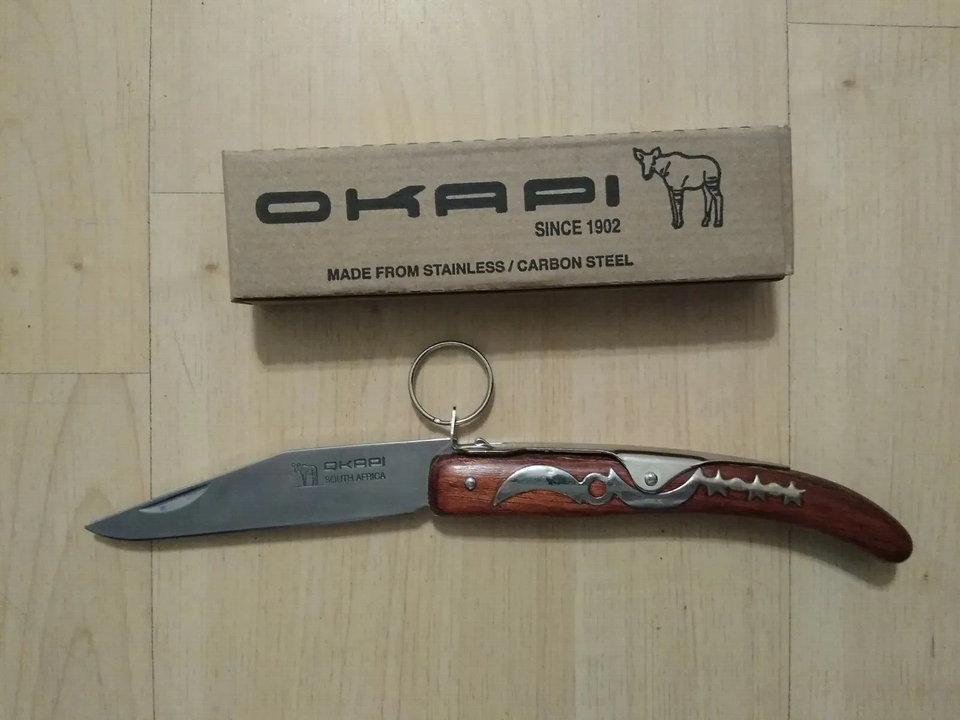 PREMIUM ORIGINAL Okapi LOCK RING Knife 907E South Africa Carbon Steel ...