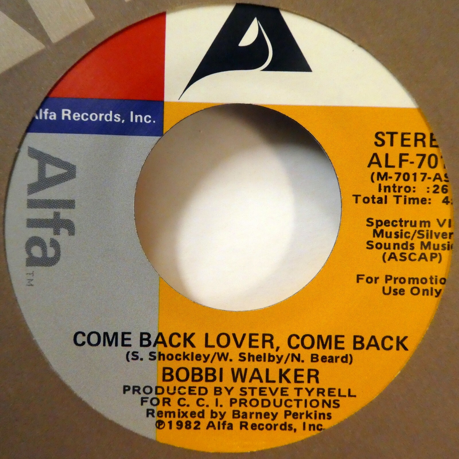 Bobbi Walker 45 Come Back Lover Alfa Promo 1982 Soul Menthe- Gt 80 | eBay