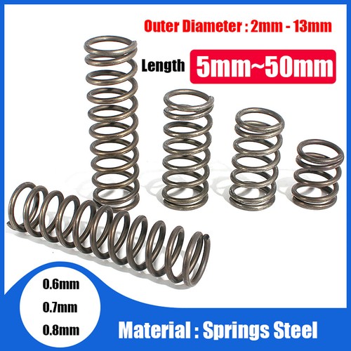 10pcs Wire Dia.0.6/0.7/0.8mm Long 10-50mm Small Springs Compression ...