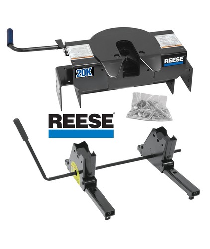 Reese 20K Fifth Wheel Trailer Hitch w/ Slider Fits Standard Rails Dual ...