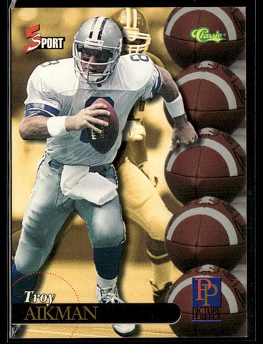 1995-96 Classic Five Sport #195 Troy Aikman Cowboys Football Card 0303K ...