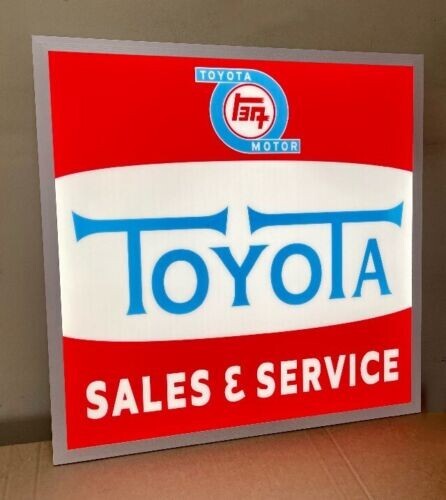 TOYOTA SALES & SERVICE LIGHT UP PREMIUM FLAT HANGING SIGN LIGHT LED 600 ...