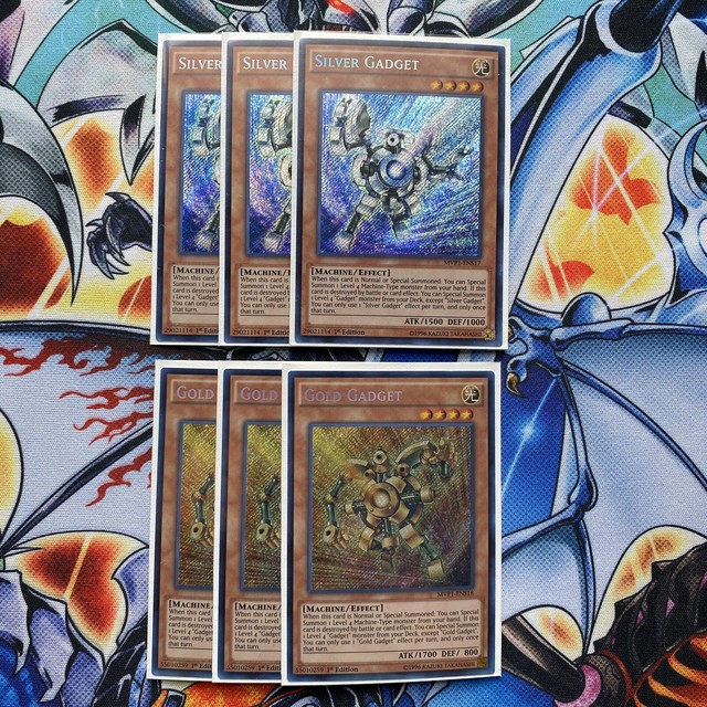3x Gold Gadget + 3x Silver Gadget 1st Edition Secret Rare Set MVP1 - Yu ...