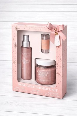 ASQUITH & SOMERSET 3PC. Vanilla Rose Gold Shimmer Body Set W/Scrub ...