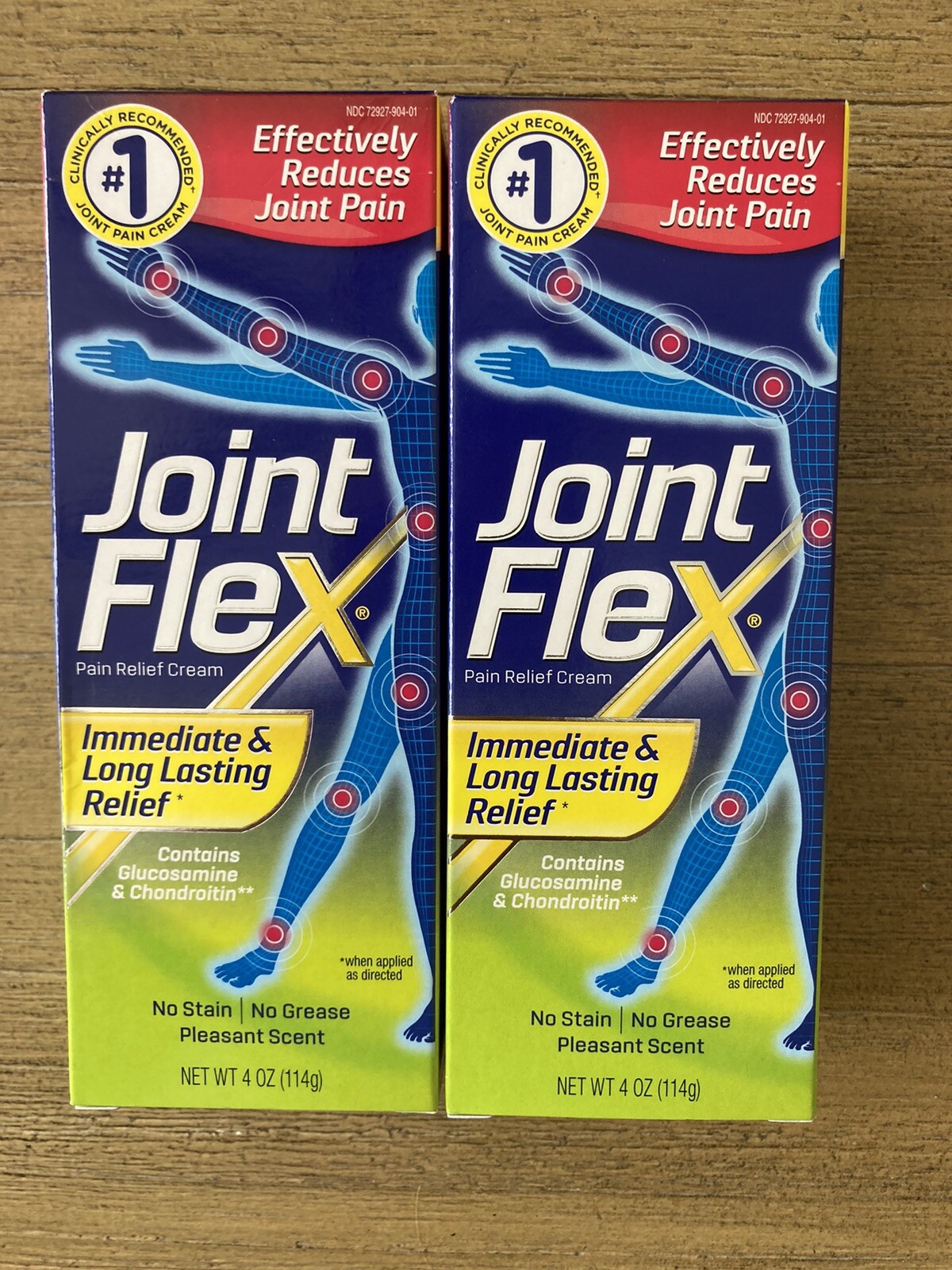 Lot of 2 Joint Flex Pain Relief Cream Glucosamine & Chondroitin 4oz Exp ...