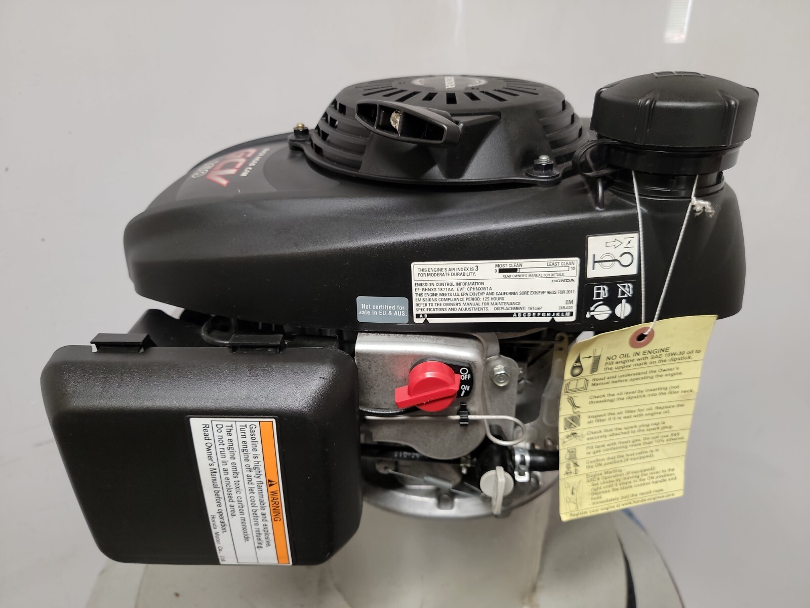 Honda GCV160 4.4HP Over Head Cam Motor 7/8" x 1-7/8" Vertical Shaft ...