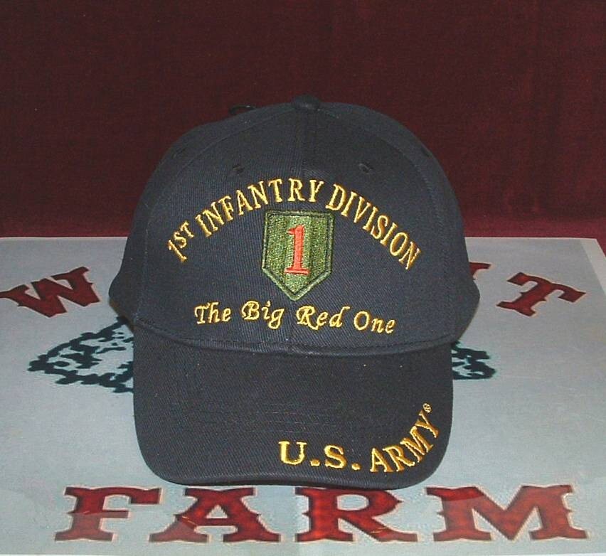 1st Infantry Division US Army Big Red One Military Approved 100% Cotton ...