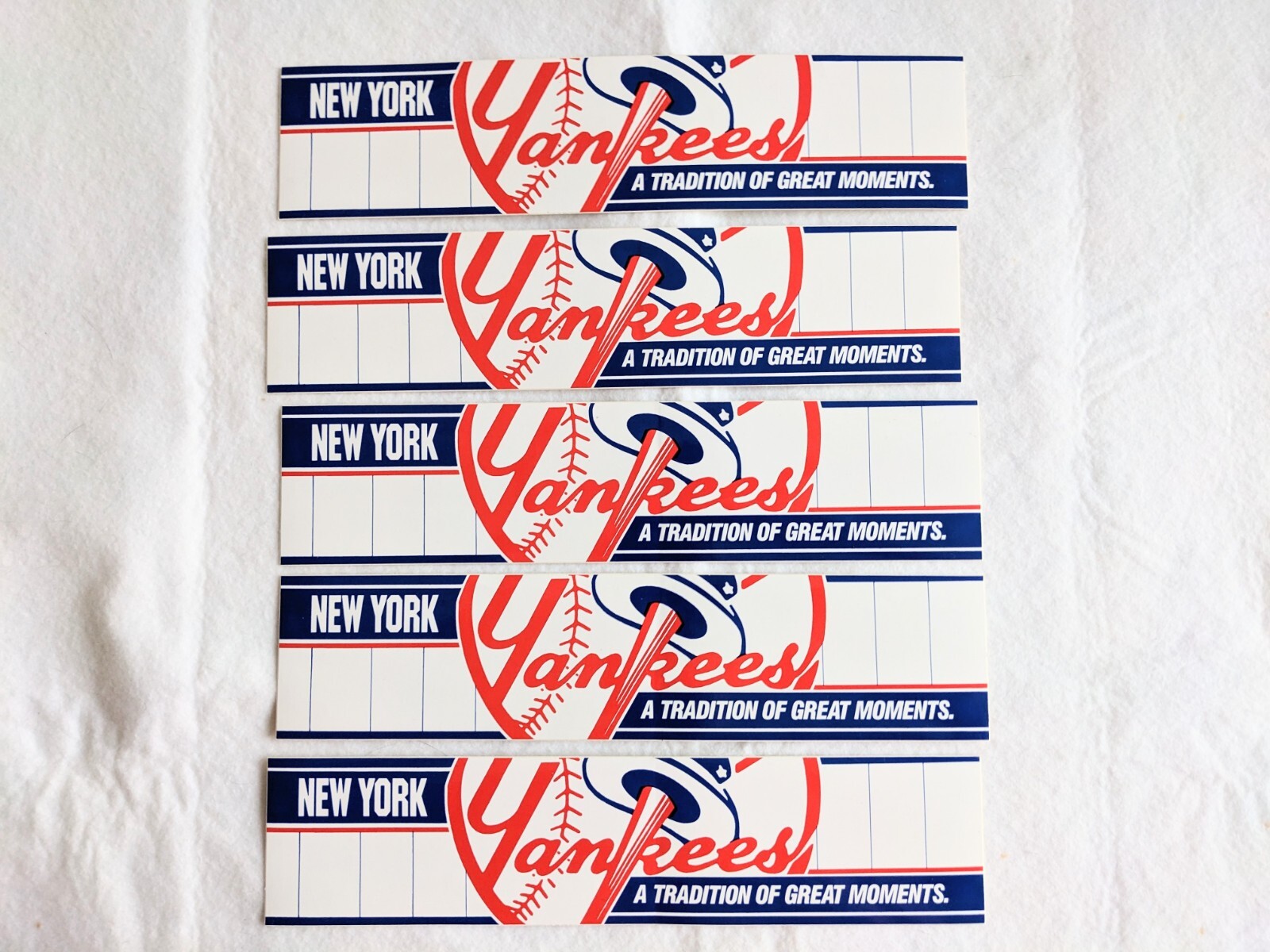New York Yankees Bumper Stickers (5) 11 1/2" x 2 1/2" | eBay
